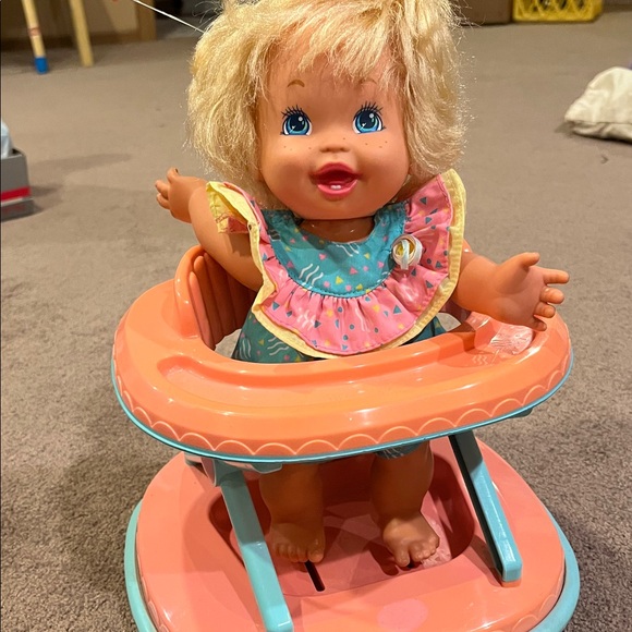 Mattel | Toys | Vintage Baby Walk N Roll Doll With Remote Control ...